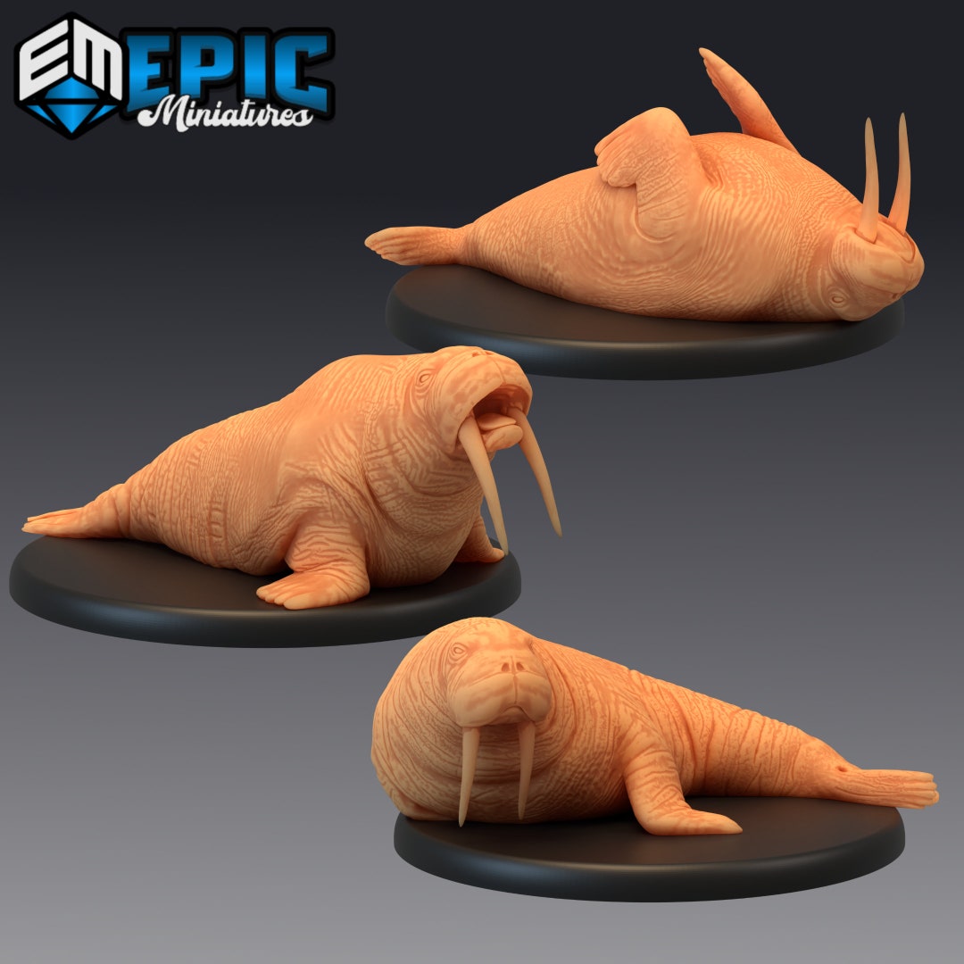 Walrus Tabletop RPG Dnd Mini 32mm D&D Figures for Warhammer and ...