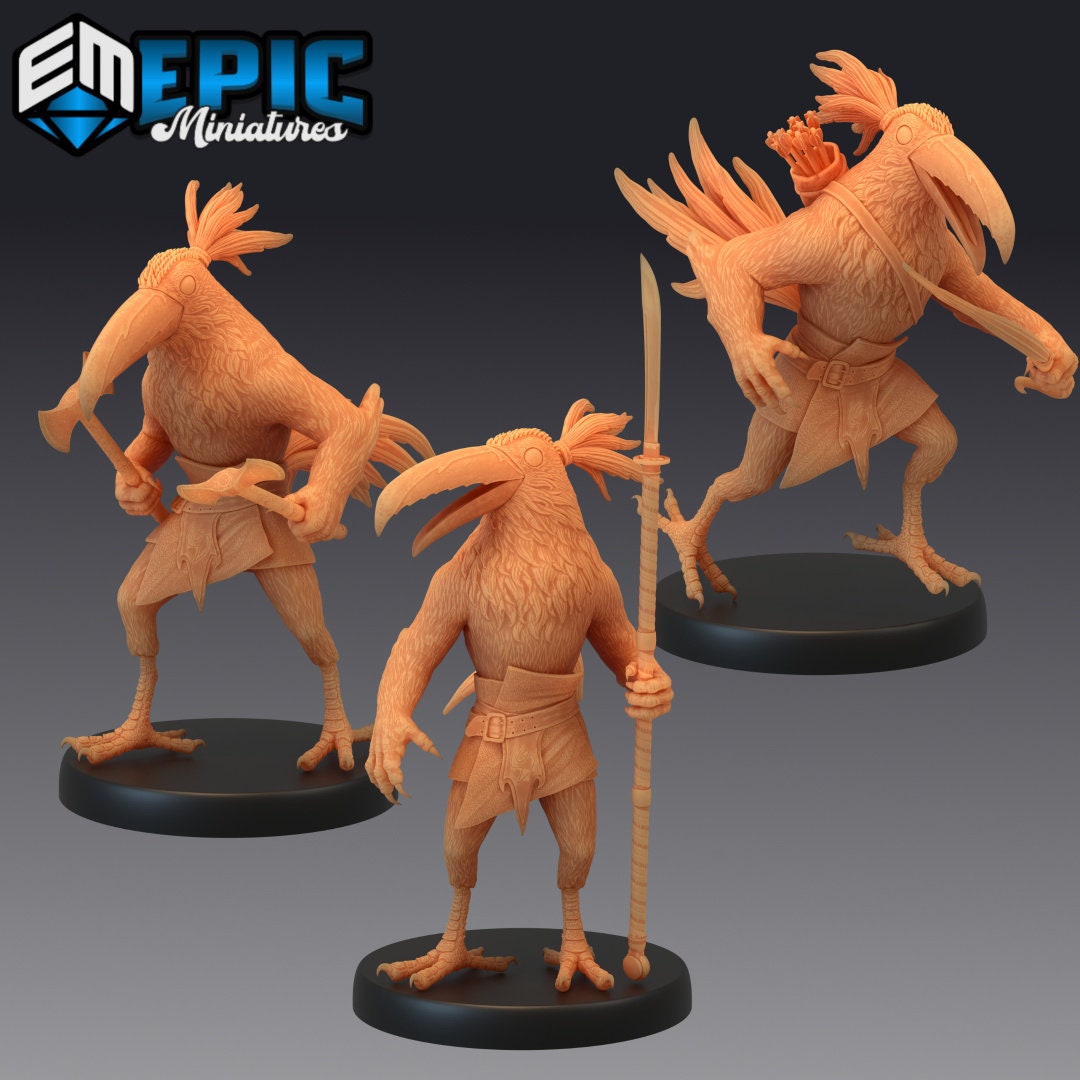 Bird Folk Toucan Tabletop RPG Dnd Mini 32mm D&D Figures for Warhammer ...