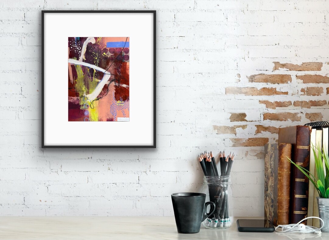 7 Pathways III | Original Painting on Paper | Abstract Mixed Media Art ...