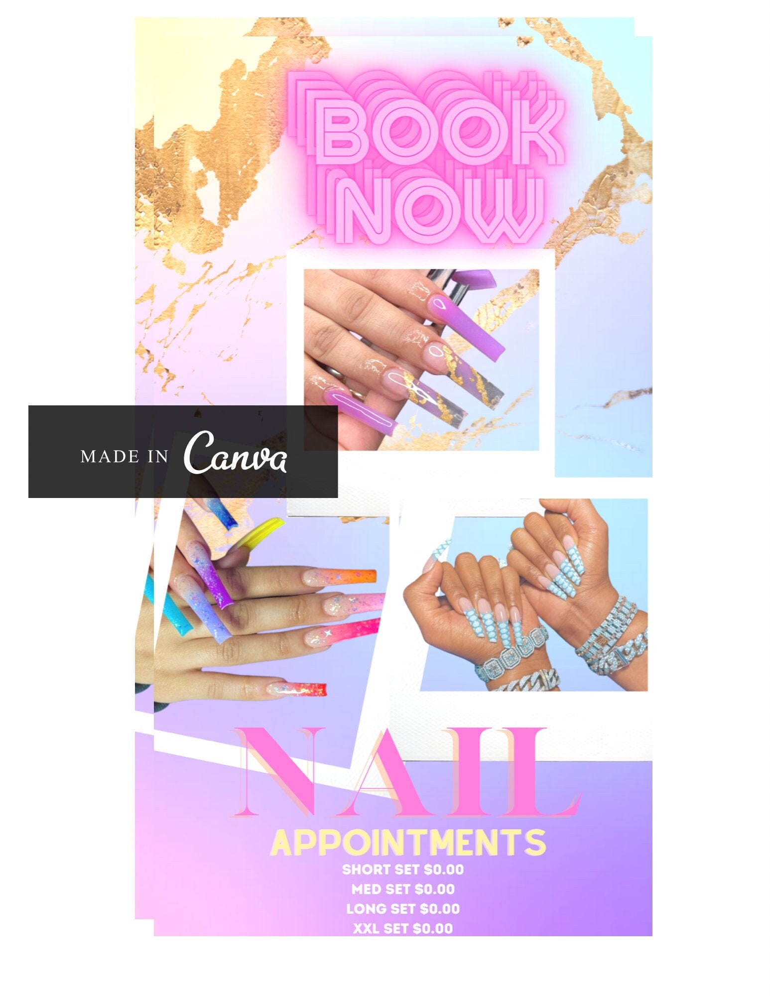Nail Tech Flyer Canva DIY Flyer Social Media Flyer - Etsy