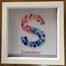 Personalised Button Letter Box Frame Picture With Name - 2 Sizes ...