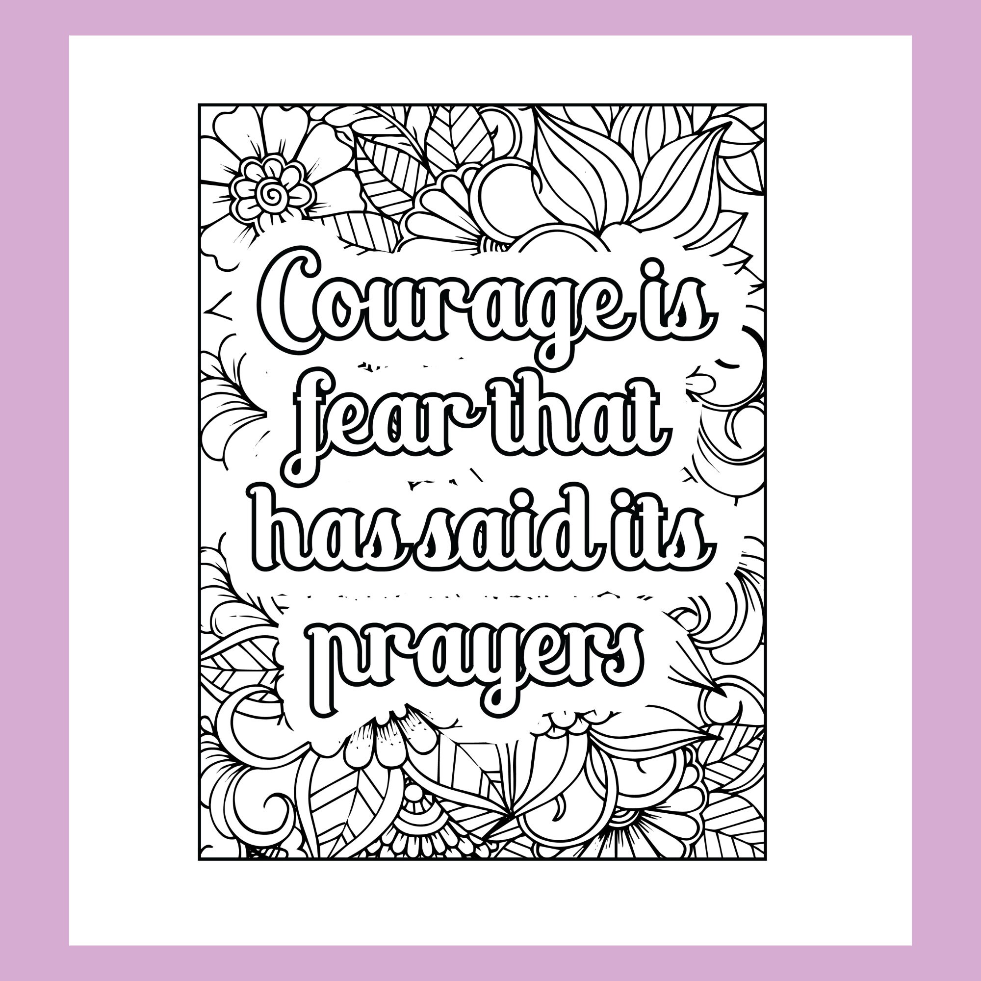 Motivational Coloring Pages | Digital Download | Inspirational Quotes ...