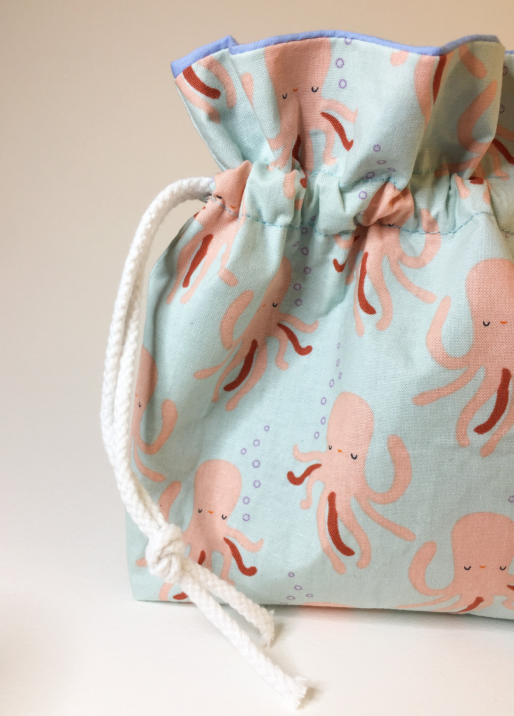 Octopus Project Bag - Perfect for Storing Knitting, Crochet or Sewing ...