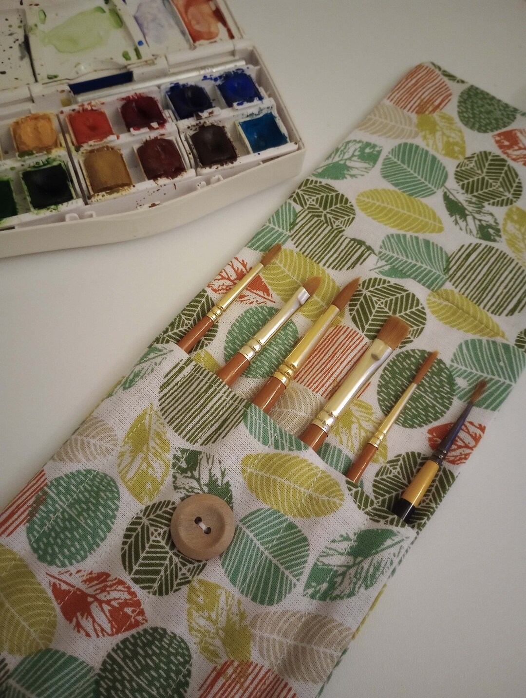 Leaves Mini Art Pouch Paintbrush Pencil Makeup Brush - Etsy