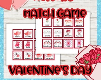 Printable Games Fam Animals Memory Match Game Homeschool Worksheets - Etsy