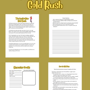 The Australian Gold Rush Study Pack, Reading Comprehension, Research ...