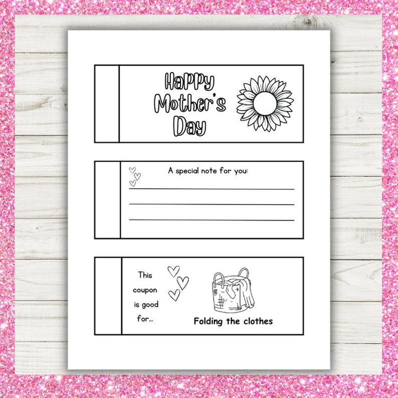 Mothers Day Coupon Book Printable - Etsy