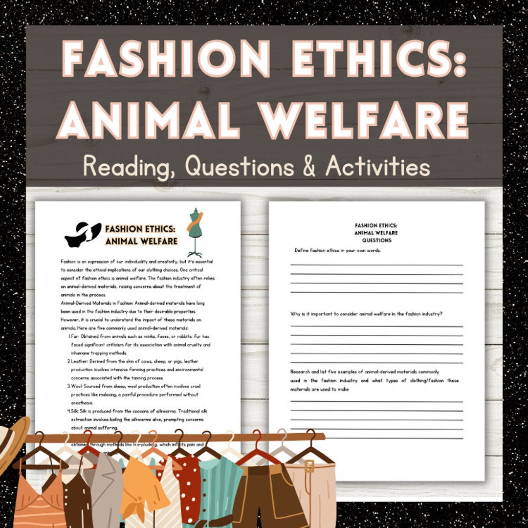 Fashion Ethics Animal Welfare Worksheets Homeschool Highschool ...