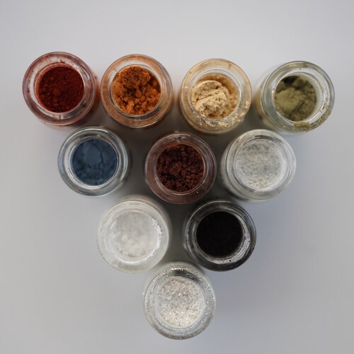 MEDIEVAL Dry Pigment SAMPLER Ten Bottles - Etsy