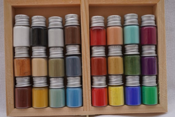 Historical Dry Pigment Box Set 24 Half-tsp Bottles | Etsy