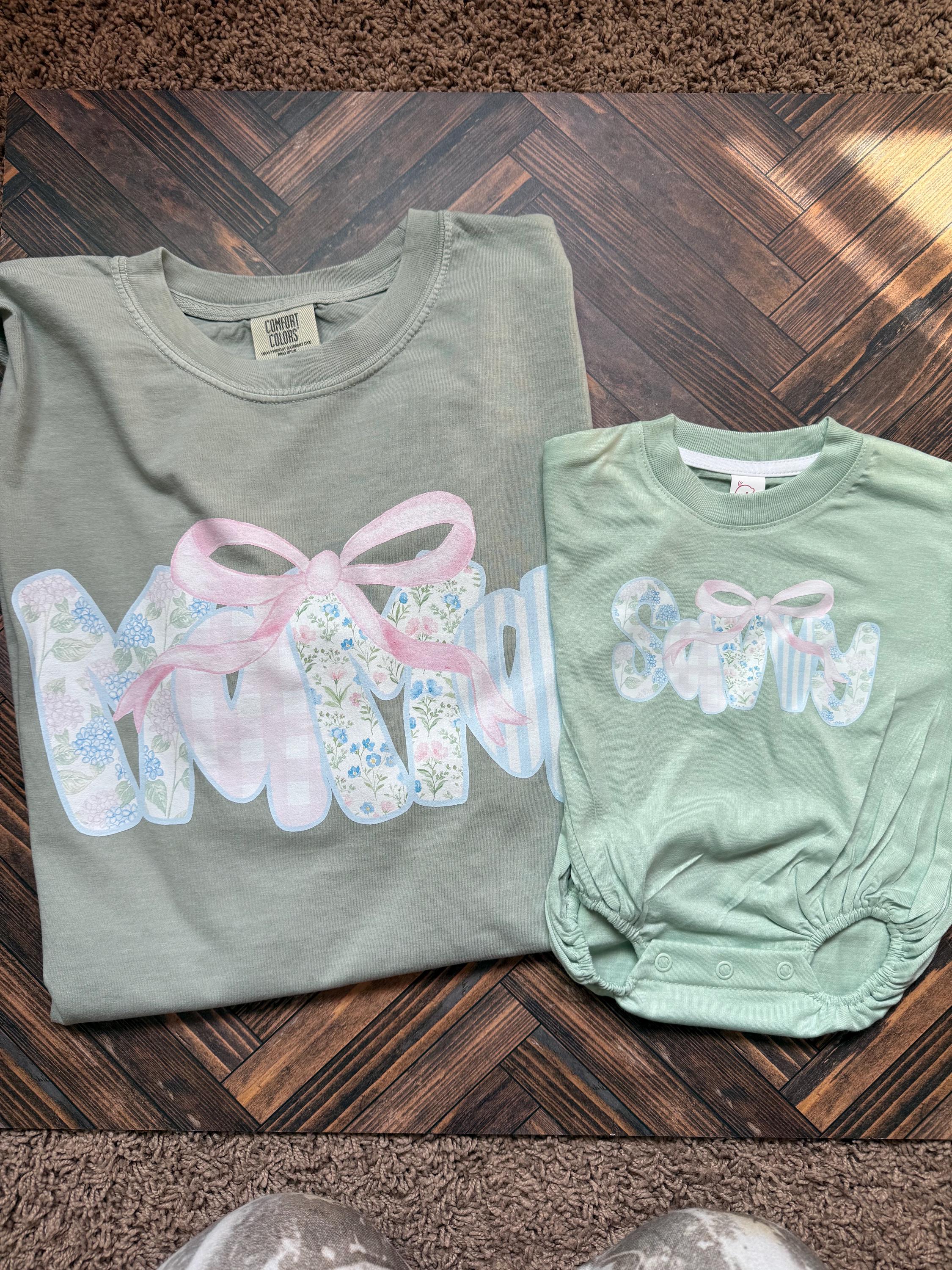 Personalized Family Shirt, Floral Patchwork Name, Matching Outfits - Etsy