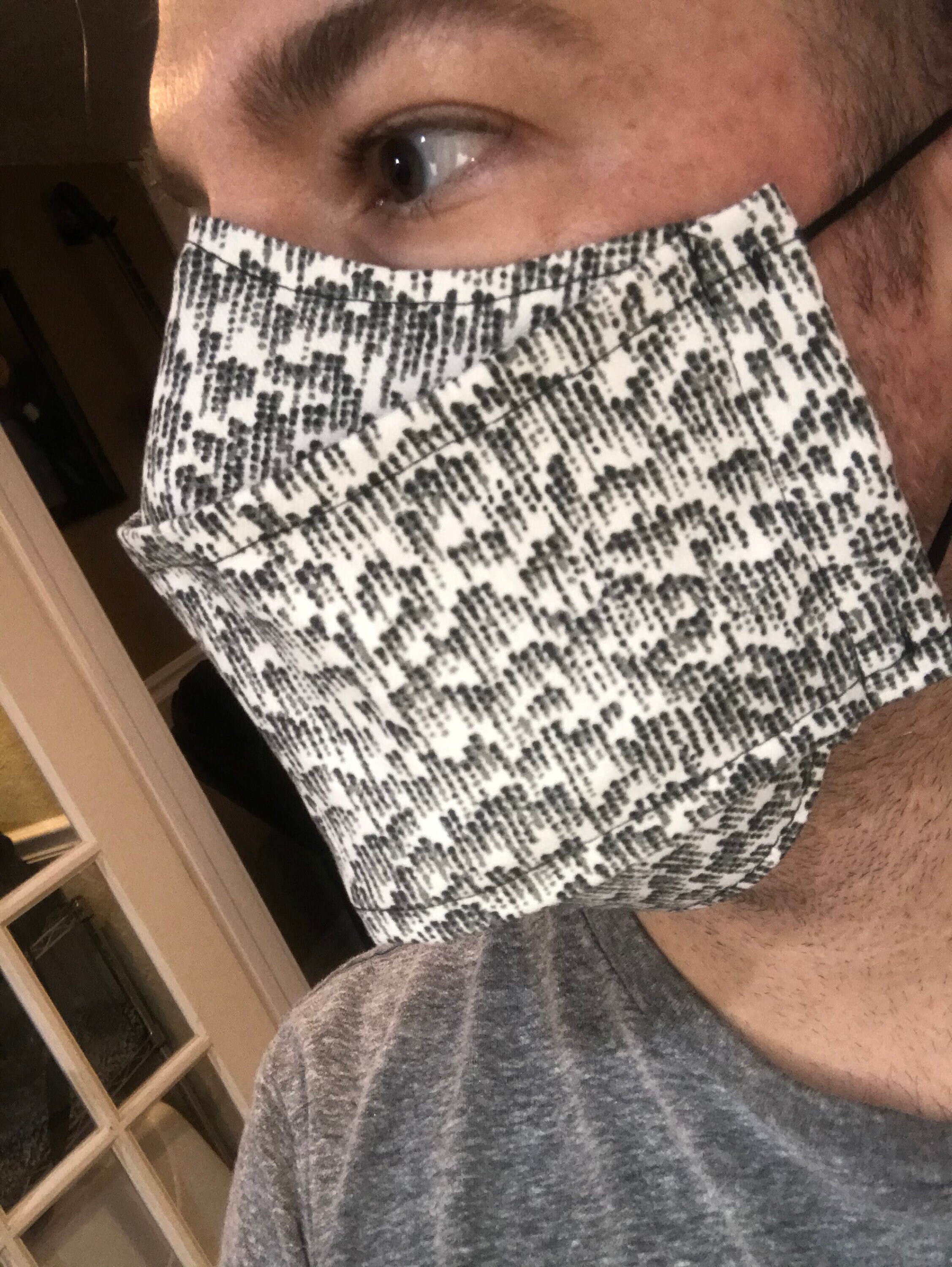 2 Layer LADIES 100% Cotton Fabric 3D Singer Mask for Sports, Teaching ...