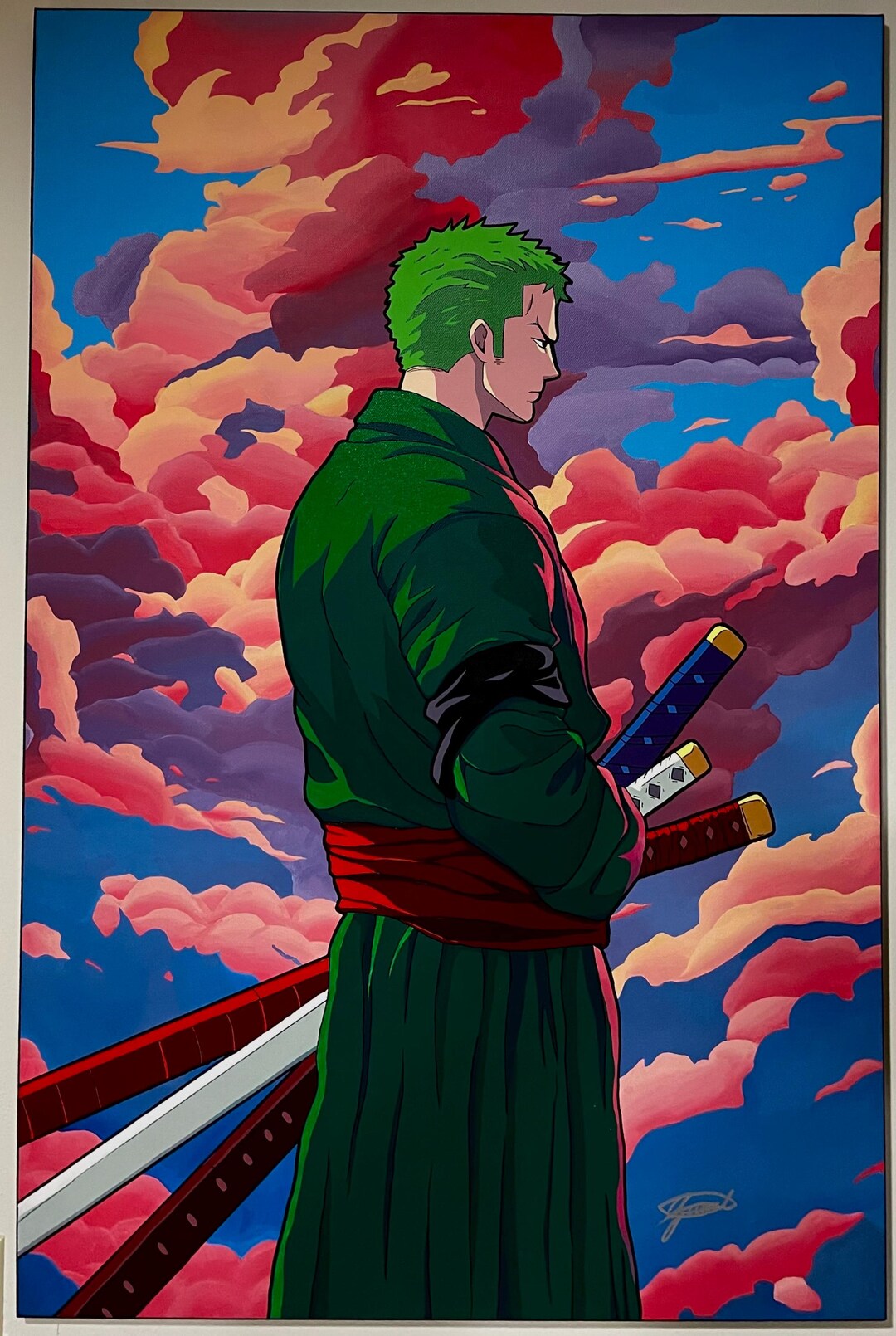 Roronoa Zoro Acrylic Painting - Etsy