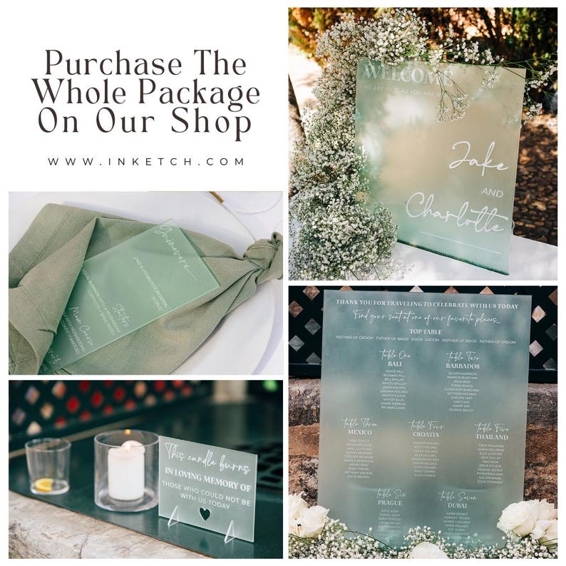 In Loving Memory Wedding Sign With Stands This Candle Burns Acrylic ...
