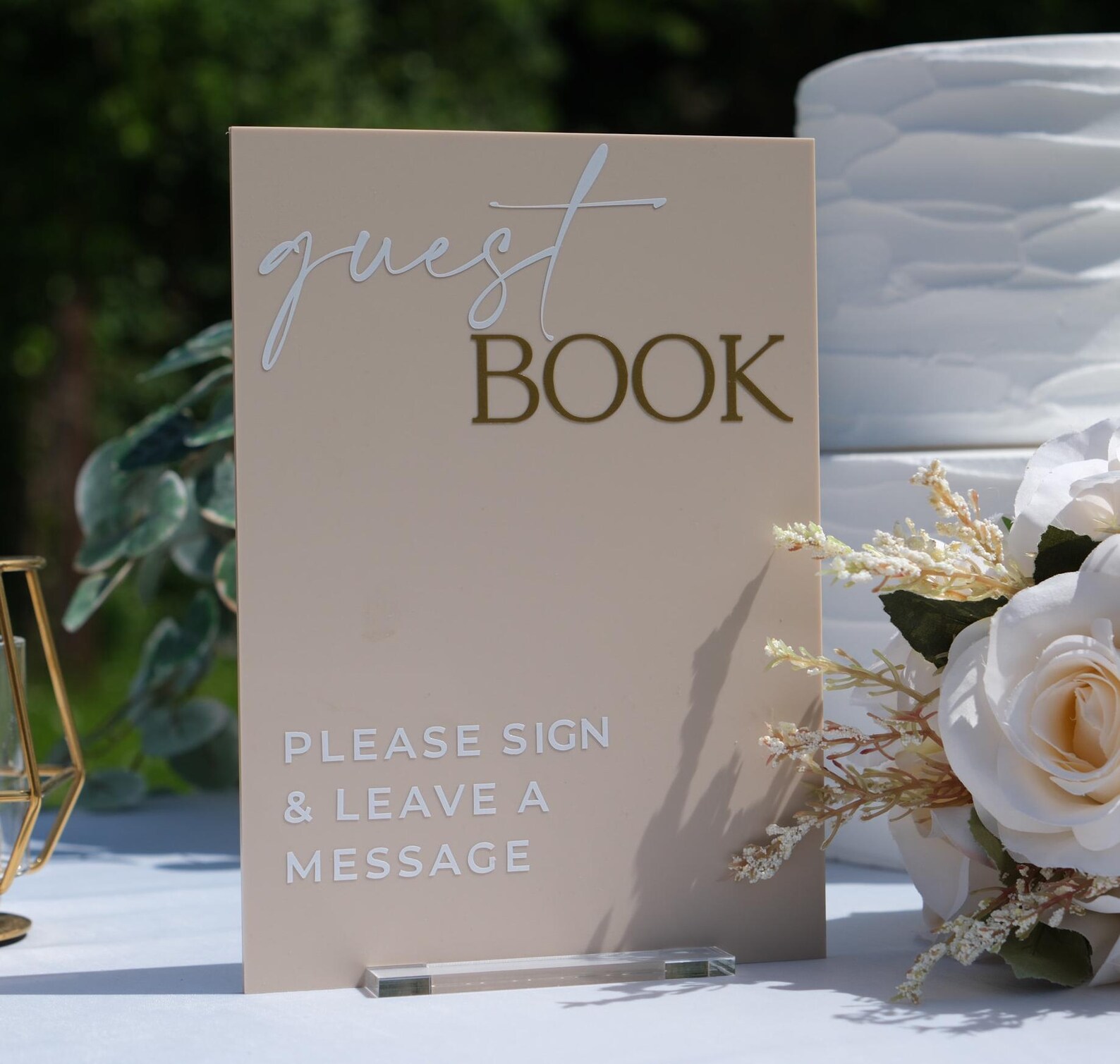 Guestbook Sign for Wedding With Stand Acrylic Wedding Signage Wedding ...