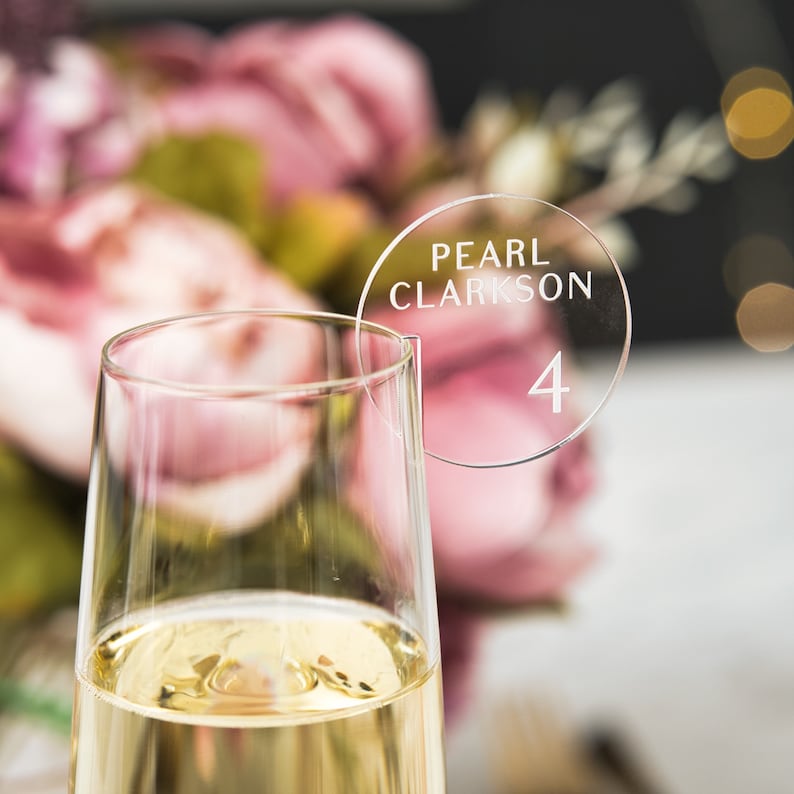 Champagne Escort Cards Wedding Name Card Table Plan Seating Chart Ideas ...