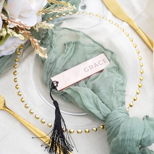 Wedding Favour Ideas Place Card Bookmark With Tassel Name Tag Place ...