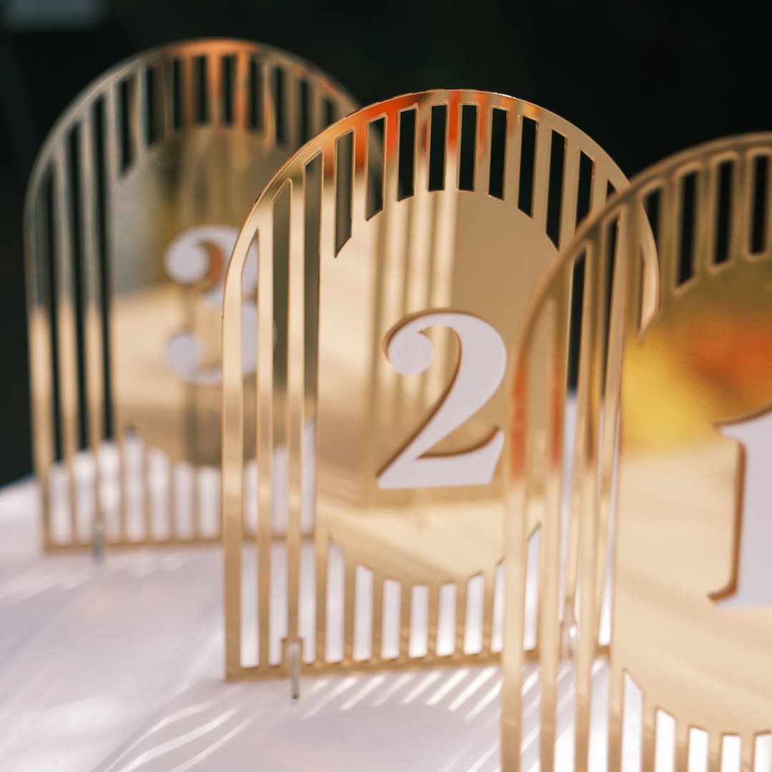 Wedding Table Number With Stands Wedding Sign Acrylic Arch Table Sign ...
