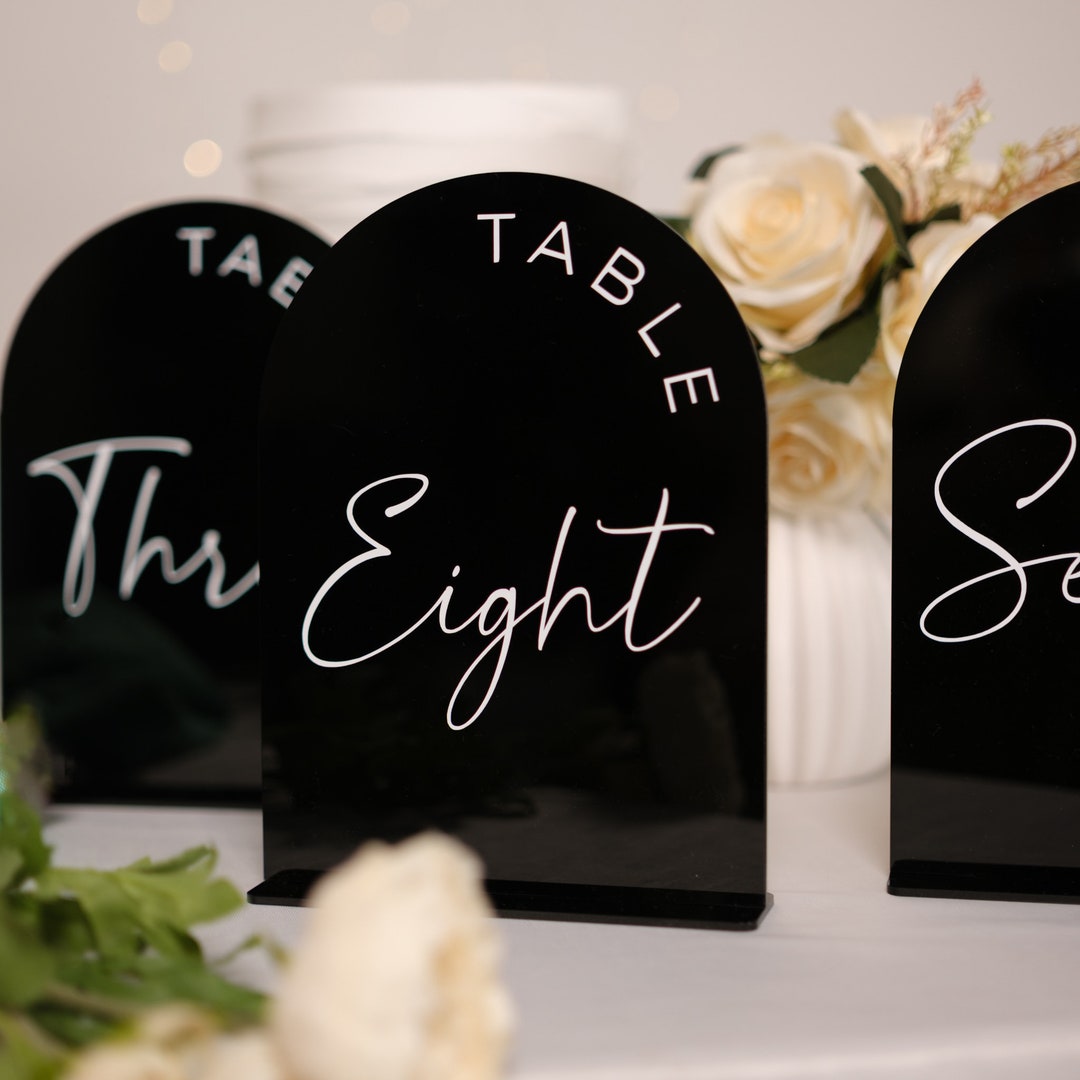 Arch Table Numbers for Wedding With Stands Wedding Sign Acrylic Table ...