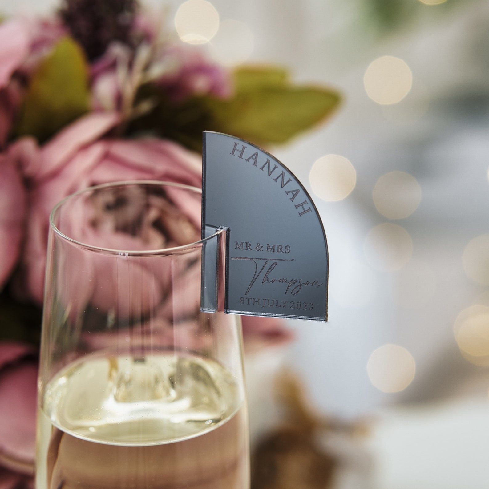 Wedding Favour Name Tags Wine Charm Wedding Table Decor Cocktail ...