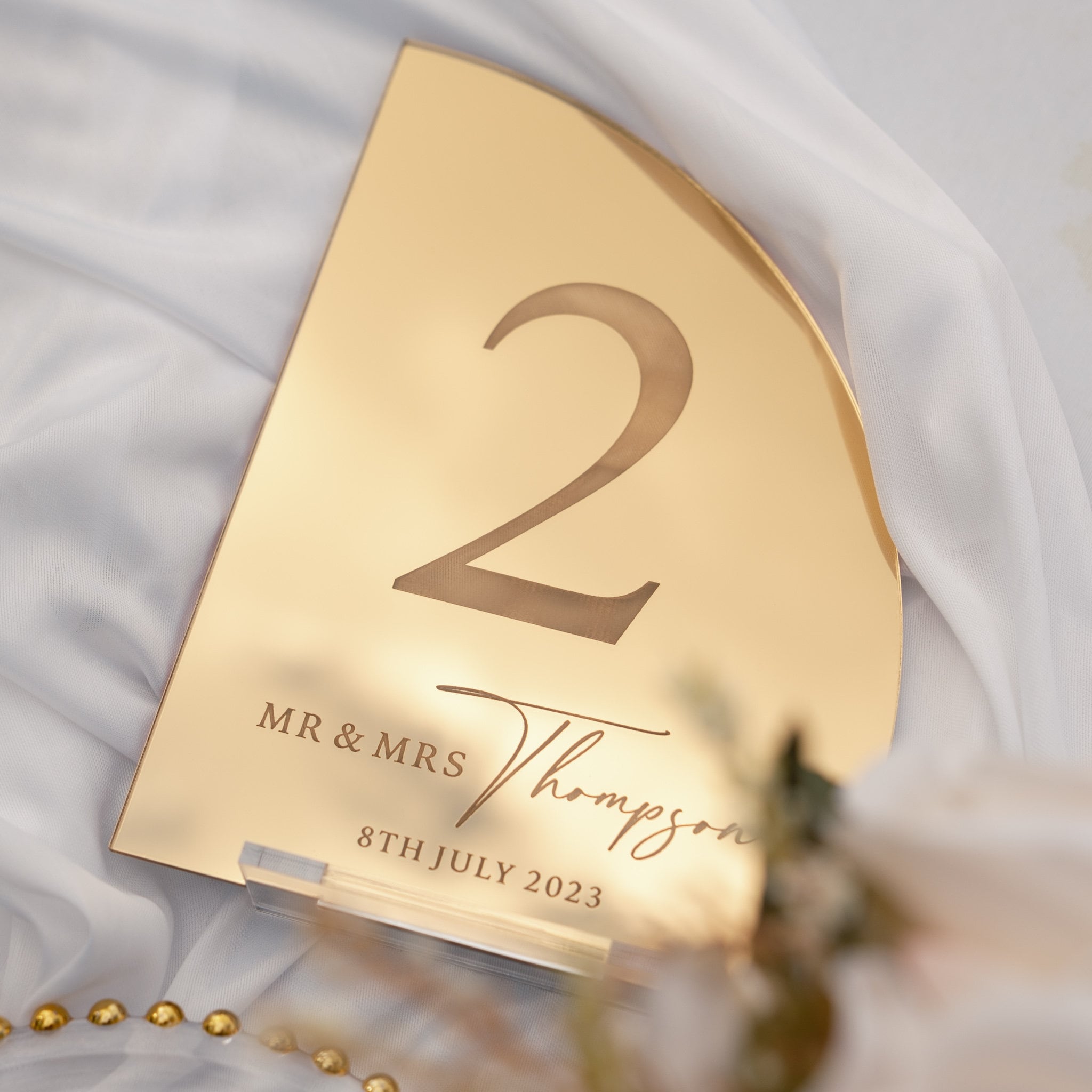 Personalised Wedding Table Numbers With Stands Wedding Sign Acrylic ...
