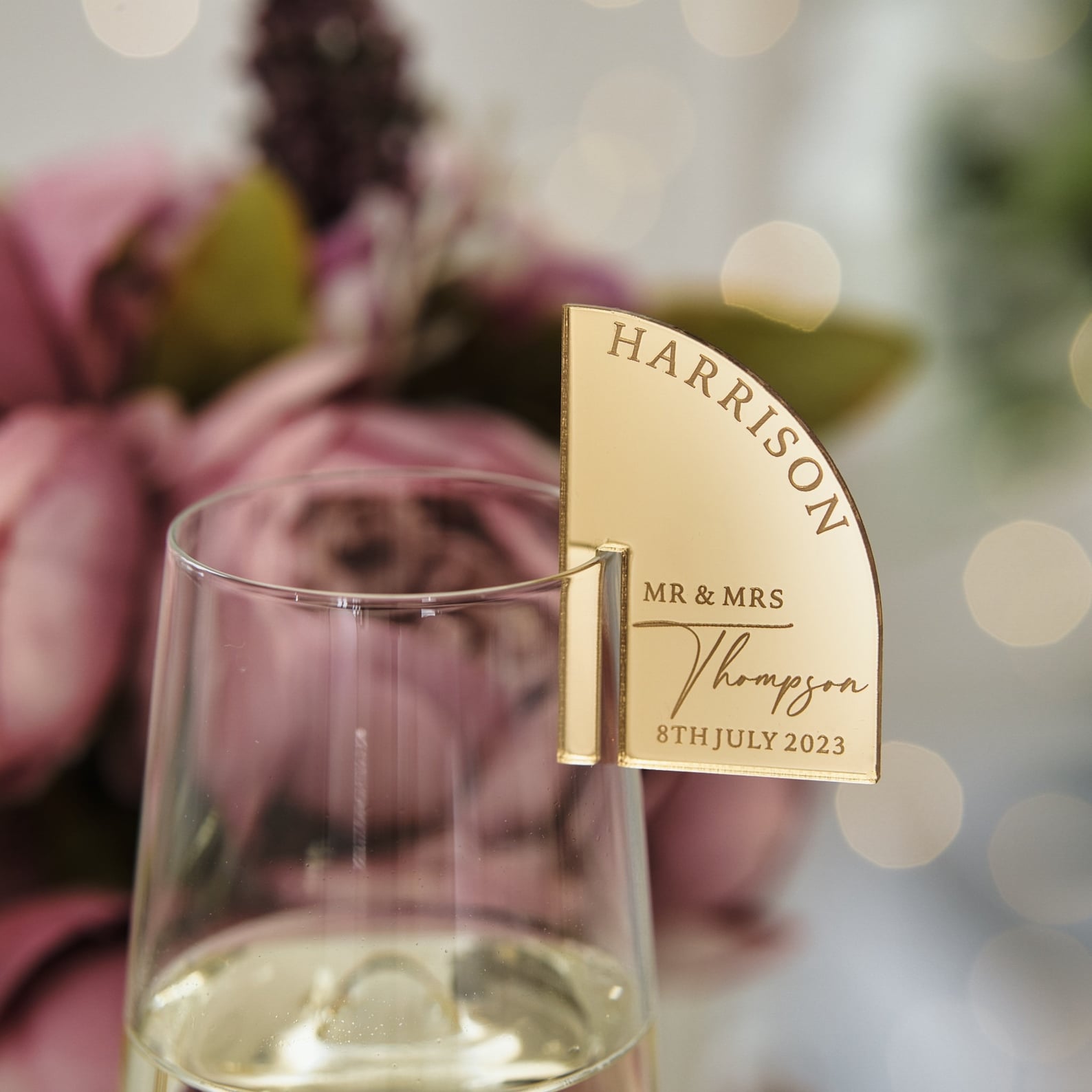 Wedding Favour Name Tags Wine Charm Wedding Table Decor Cocktail ...