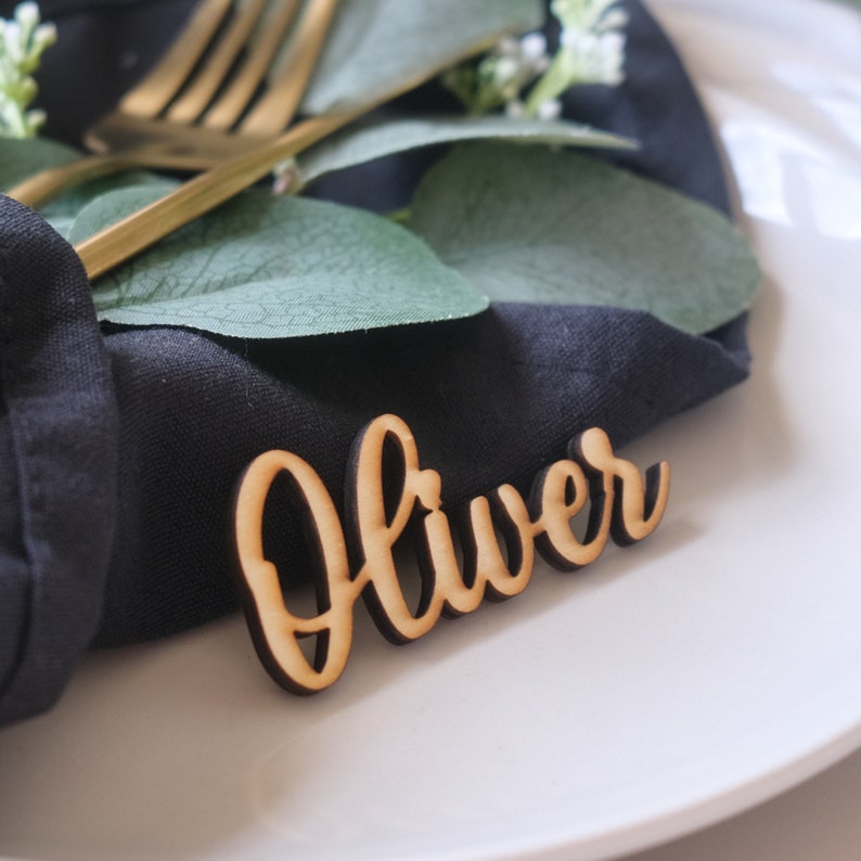Wooden Place Names Wedding Name Tags Rustic Place Setting Wedding ...
