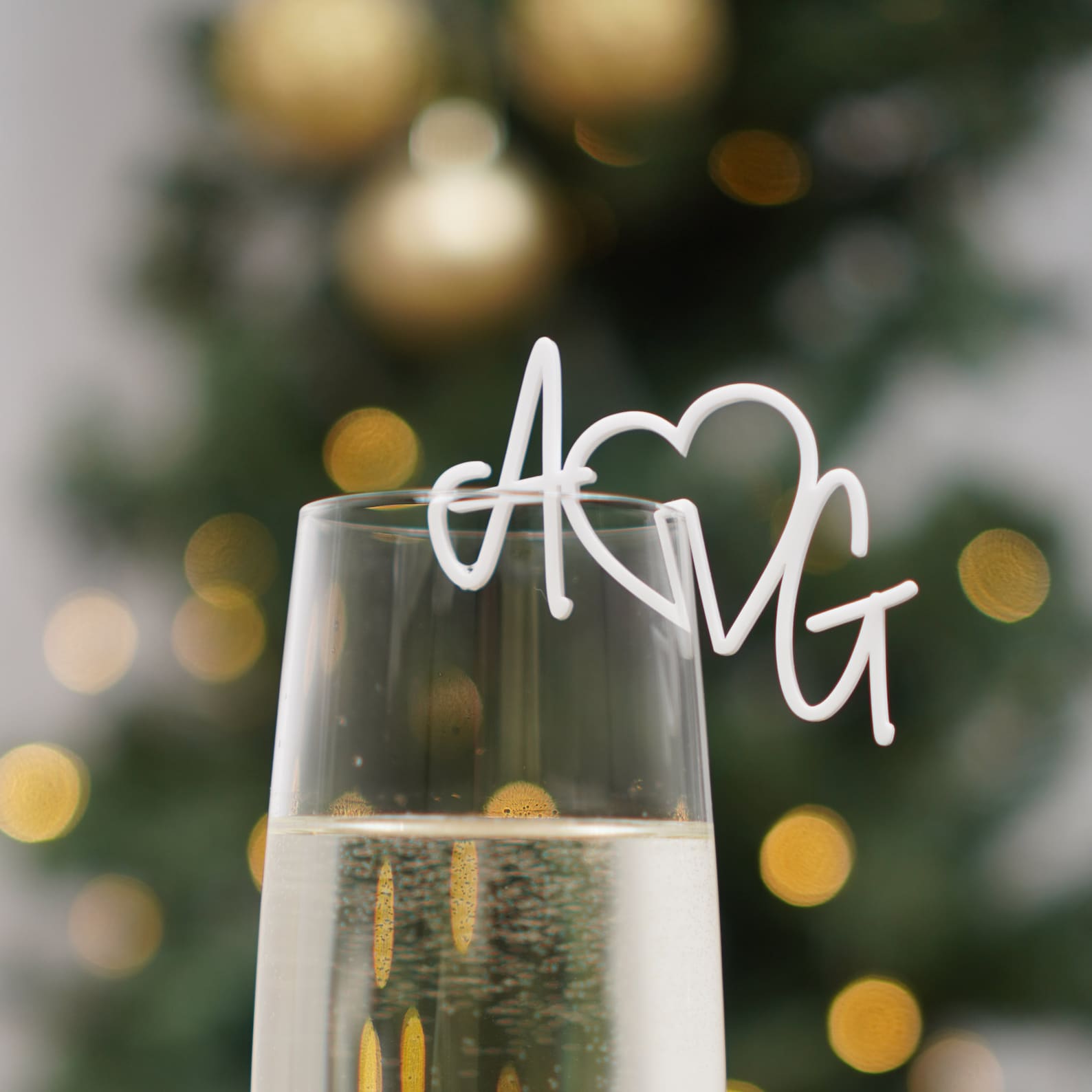 Wedding Initial Drink Tag Glass Topper Wedding Drink Stirrer ...