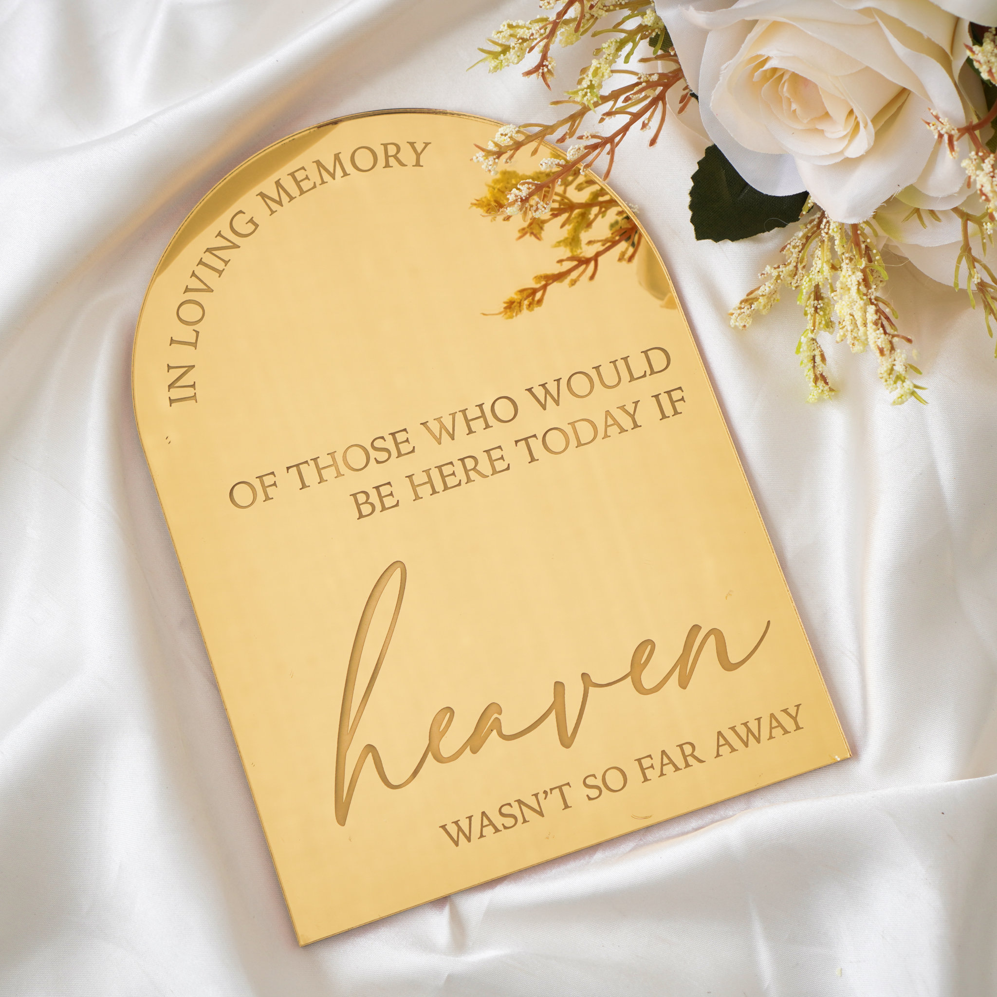 In Loving Memory Wedding Sign With Stands Memorial Acrylic - Etsy UK