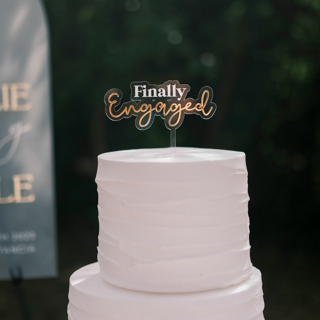 Finally Engaged Cake Topper UK Engagement Topper Wedding Cake Topper ...