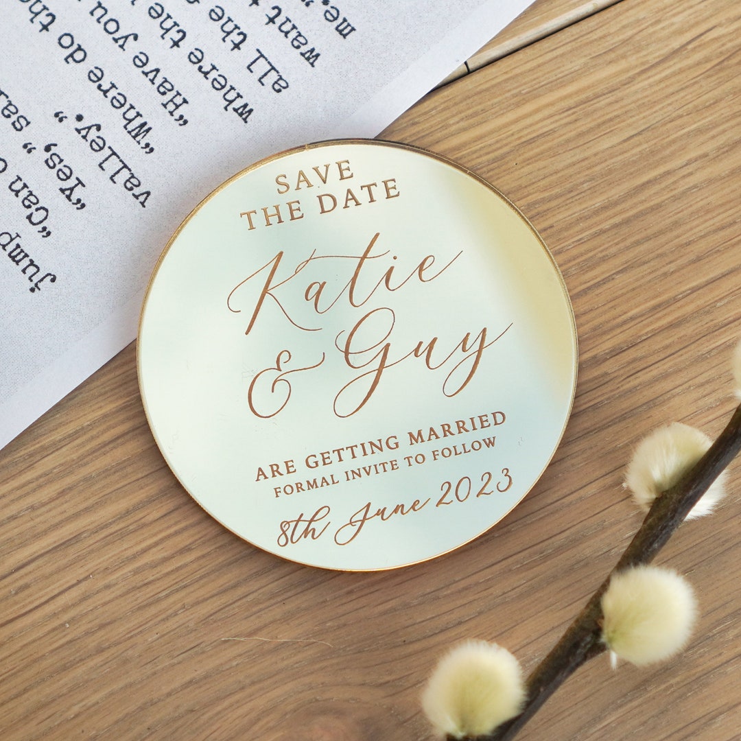 Magnet Save the Dates Acrylic Wedding Save the Date Ideas Invitations ...
