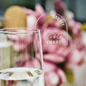 Seating Card With Table Number Wedding Wine Charm Champagne Name Tag ...
