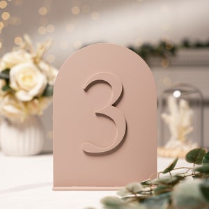Arch Wedding Table Numbers With Stands Wedding Sign Acrylic Table Sign ...