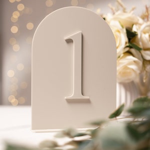 Arch Wedding Table Numbers With Stands Wedding Sign Acrylic Table Sign ...
