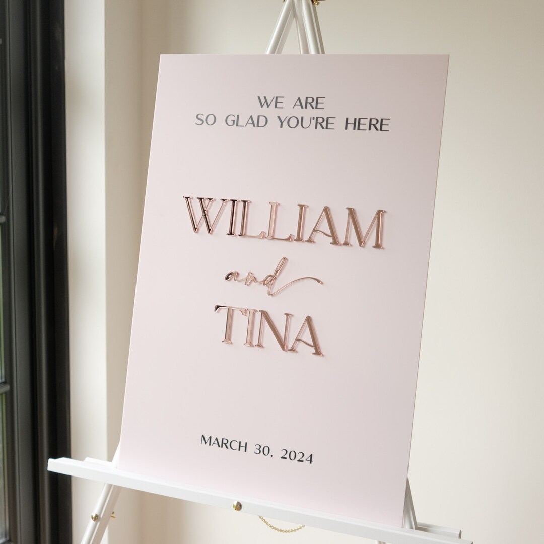 Acrylic Wedding Welcome Sign Wedding Decorations Welcome to Our Wedding ...