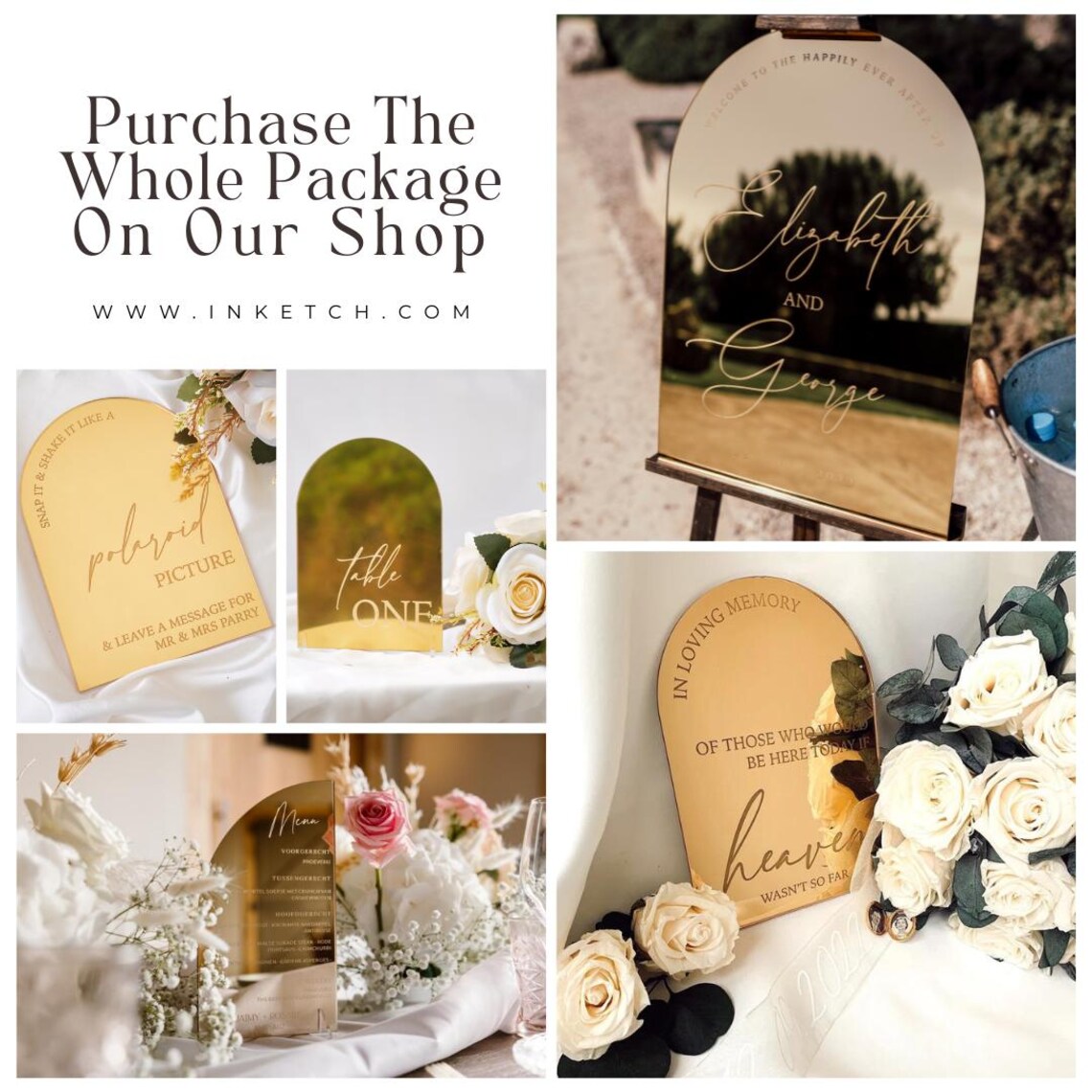 Photo Guestbook Sign, Arch Wedding Signage, Modern Polaroid Guest Book ...