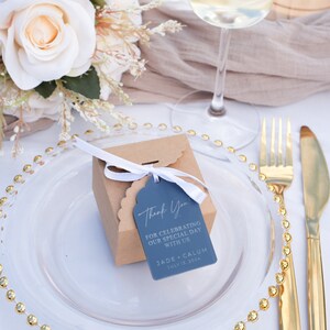 Thank You Tags Wedding Favour Name Tags, Boxes Ribbon, Party Favours ...