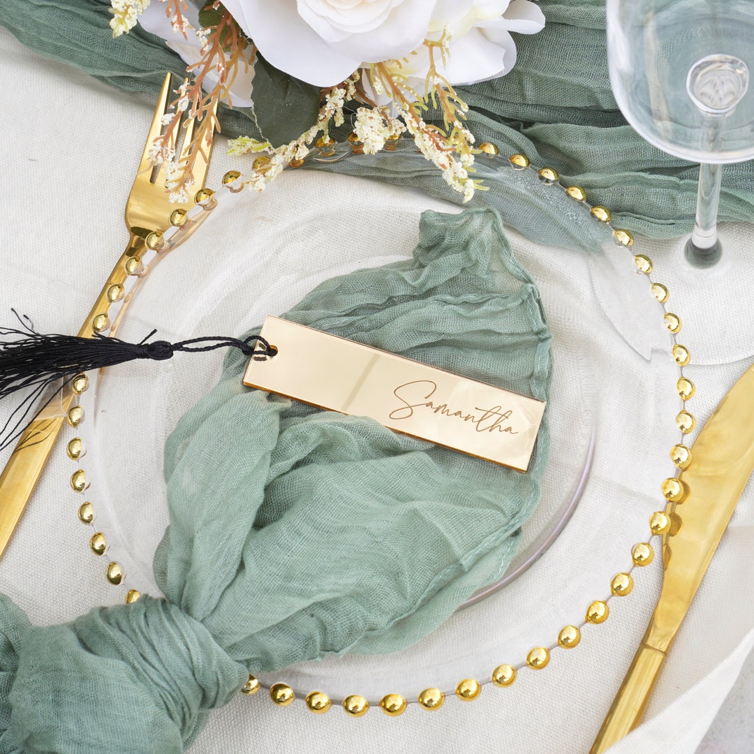 Wedding Favour Ideas Place Card Bookmark With Tassel Name Tag Place ...