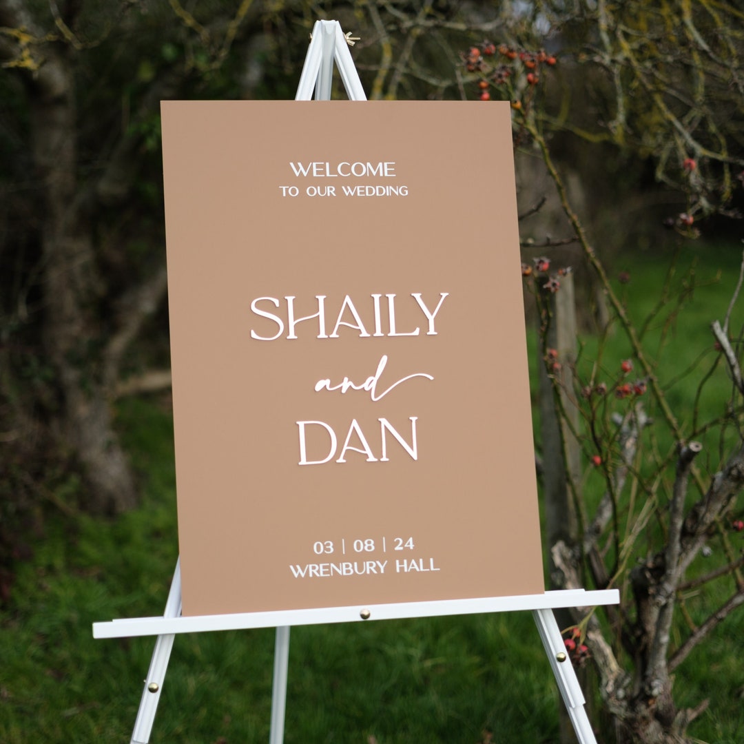 Modern Wedding Sign, Wedding Welcome Sign, Decorations Welcome to Our ...