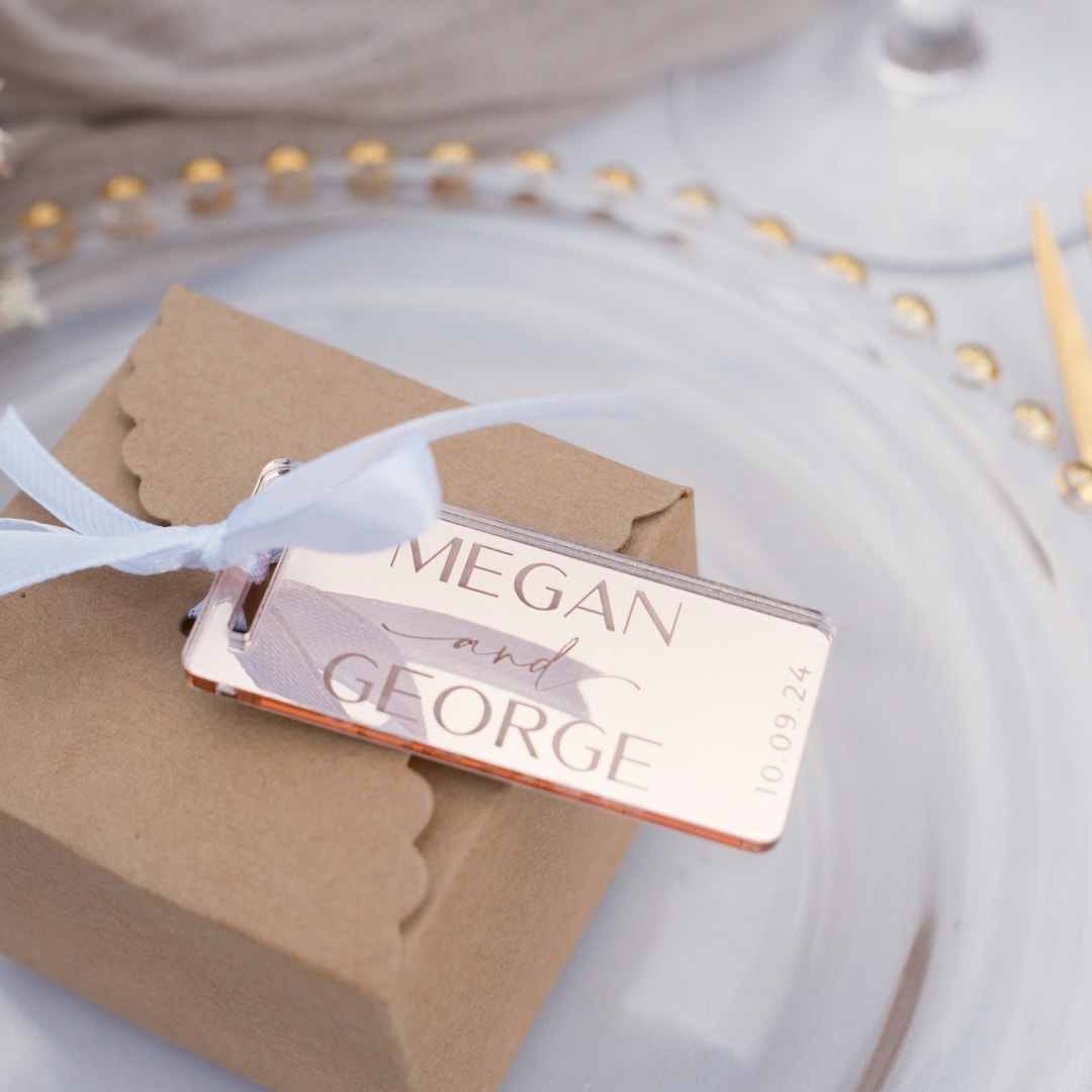 Wedding Favour Name Tags and Boxes With Ribbon, Party Favours, Wedding ...