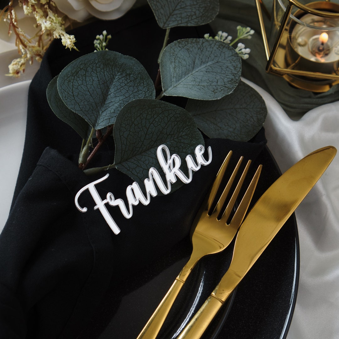 Wedding Place Names Acrylic Name Tags Wedding Place Setting Wedding ...