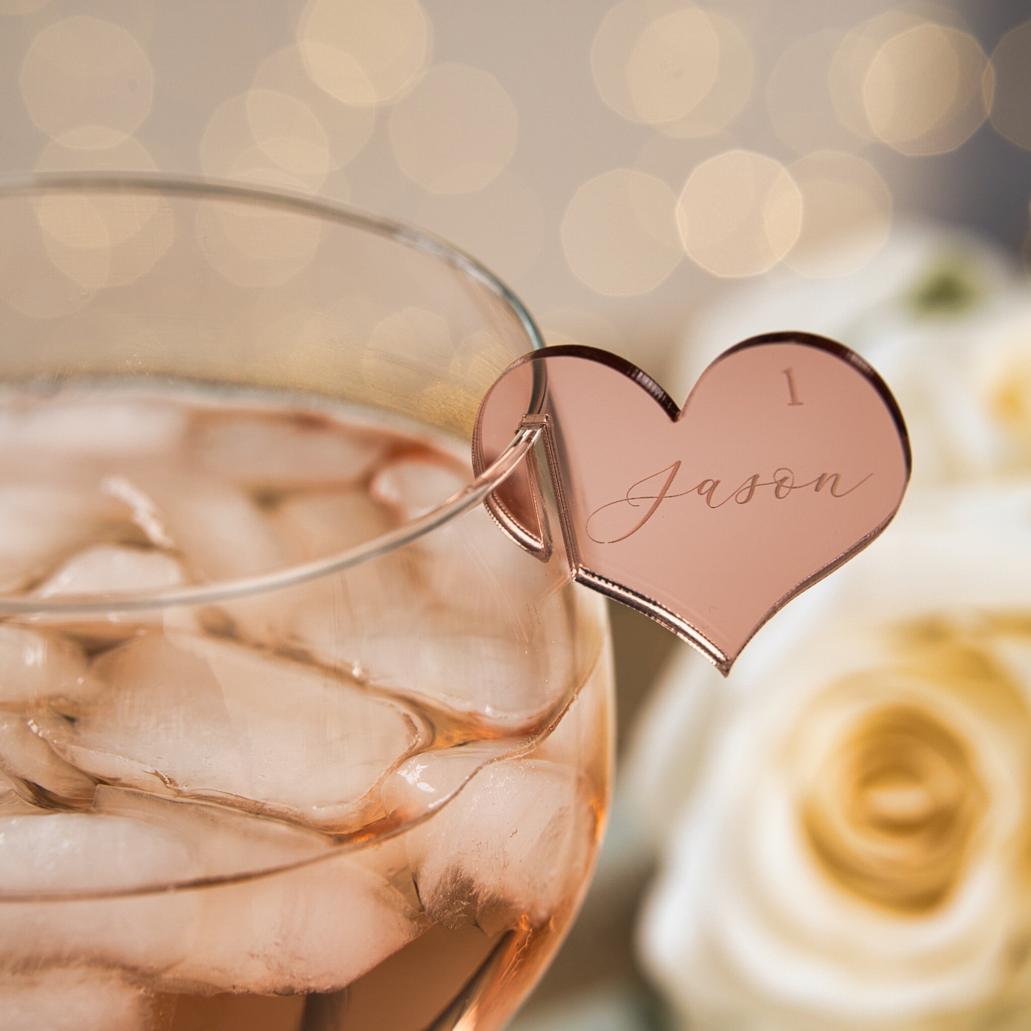 Wedding Table Name Cards With Table Number Heart Name Tags Hen - Etsy UK