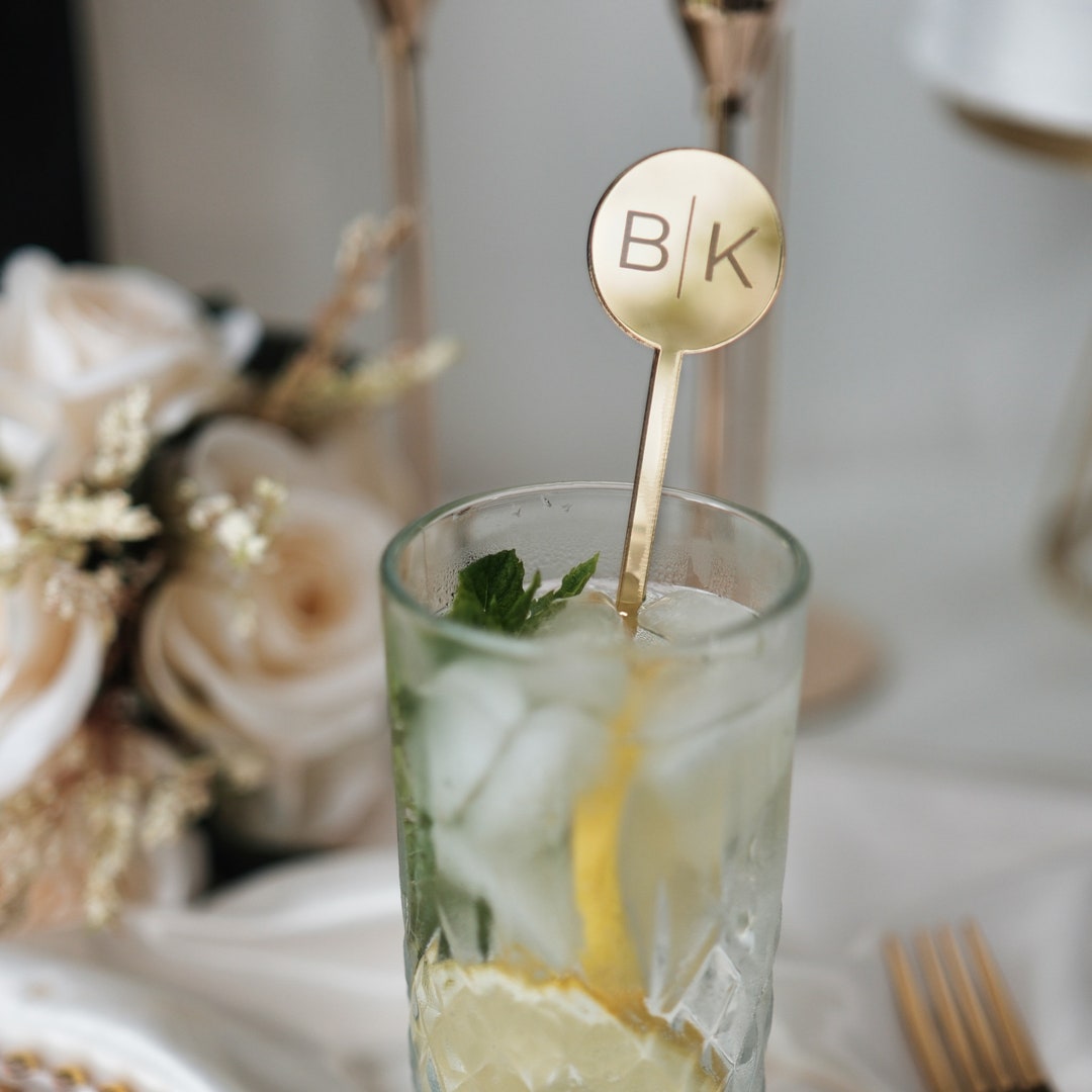 Wedding Drink Stirrers Personalised Cocktail Toppers Wedding Welcome ...