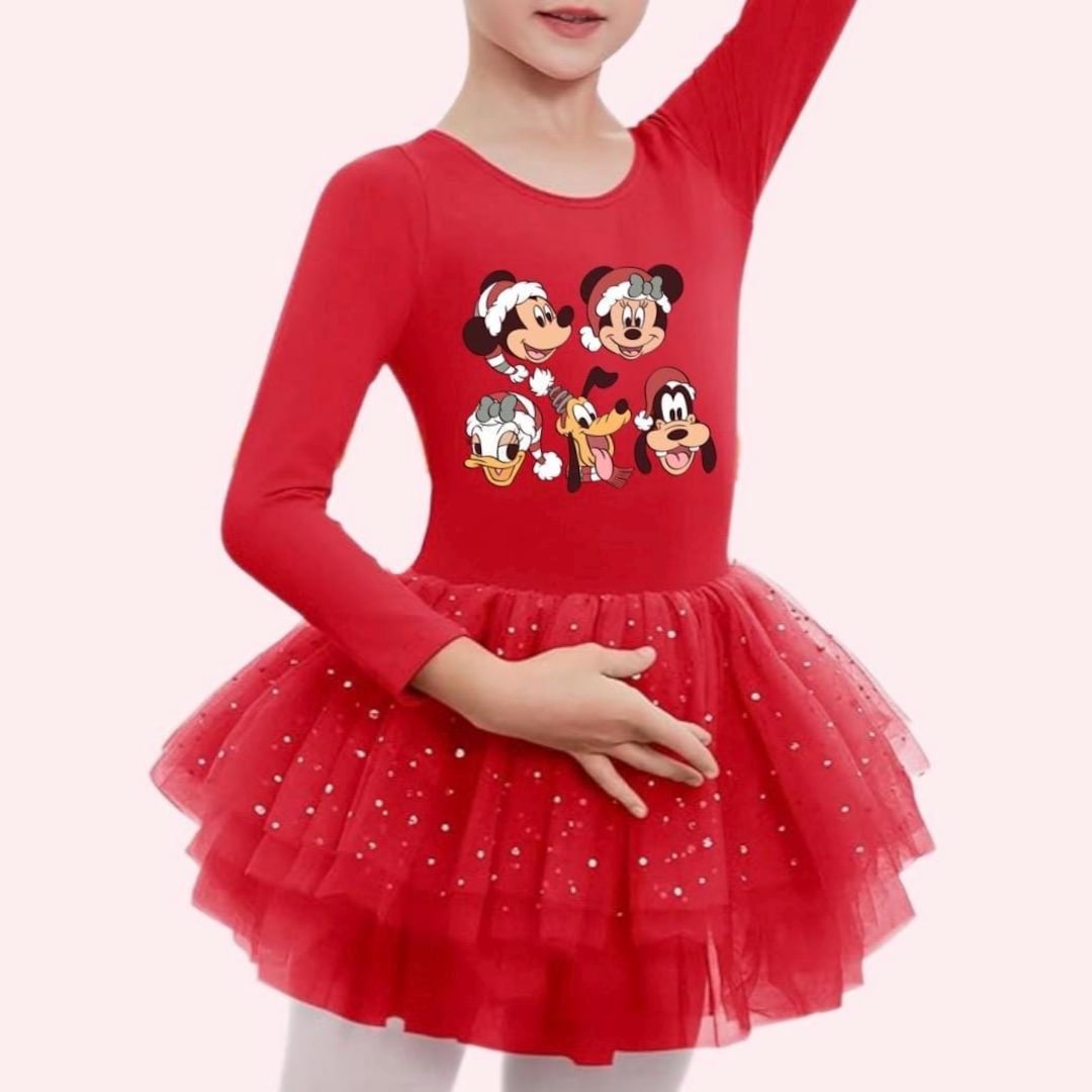 Christmas Tutu,minnie Mouse Mickey Mouse Dress, Disney Dress, Leotard ...