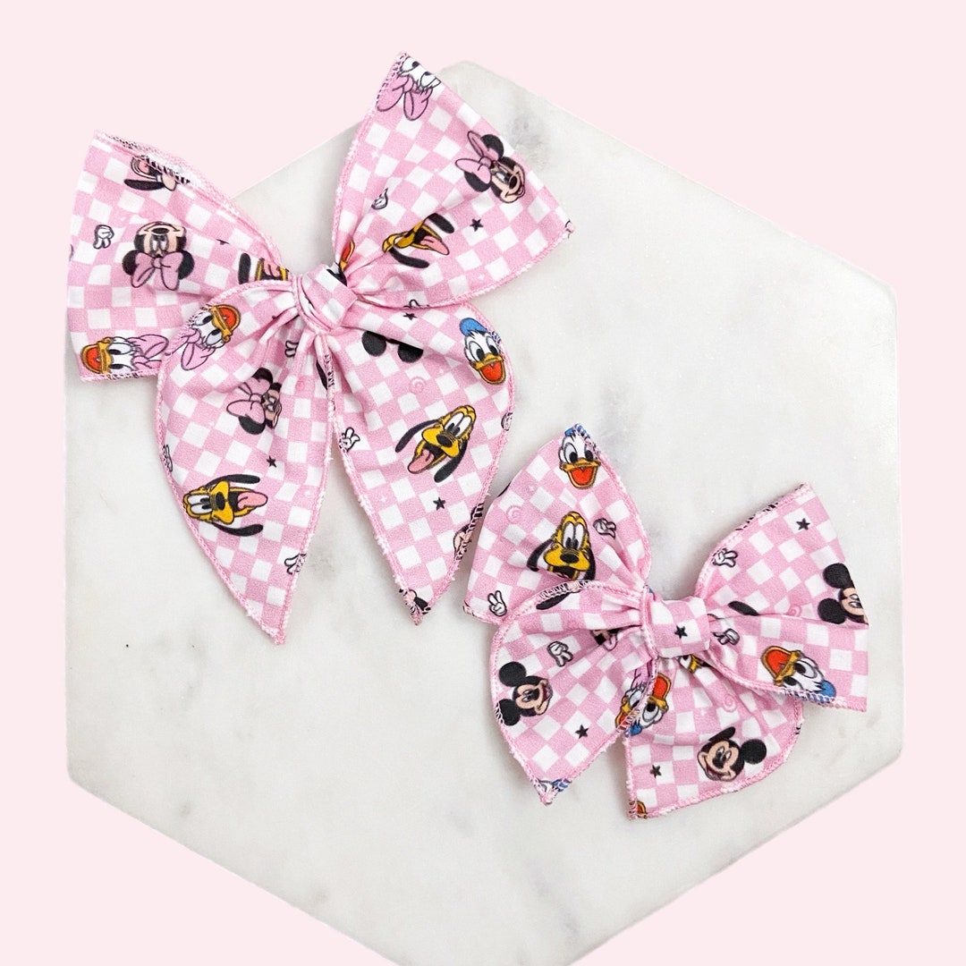 Minnie Mouse Mickey Mouse Hair Bow, Disney Bow, Disney Parks Bow, Pink ...