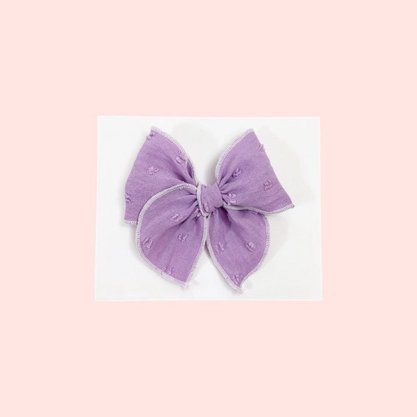 Purple Hair Bow - Etsy