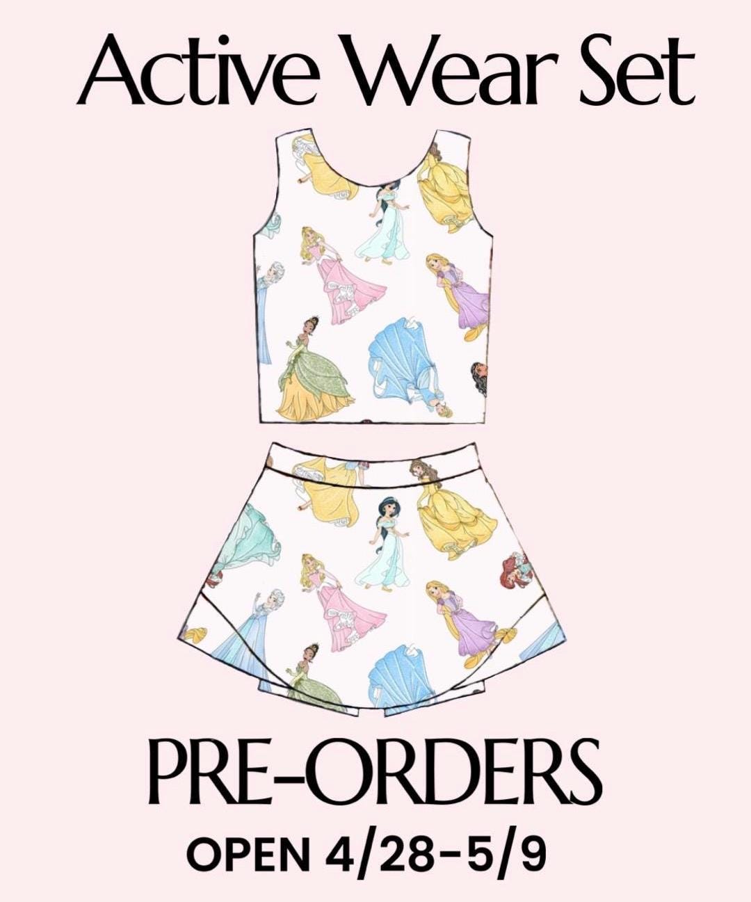 Princesses Outfit, Disney Active Wear Set, Princess Outfit, Disney ...