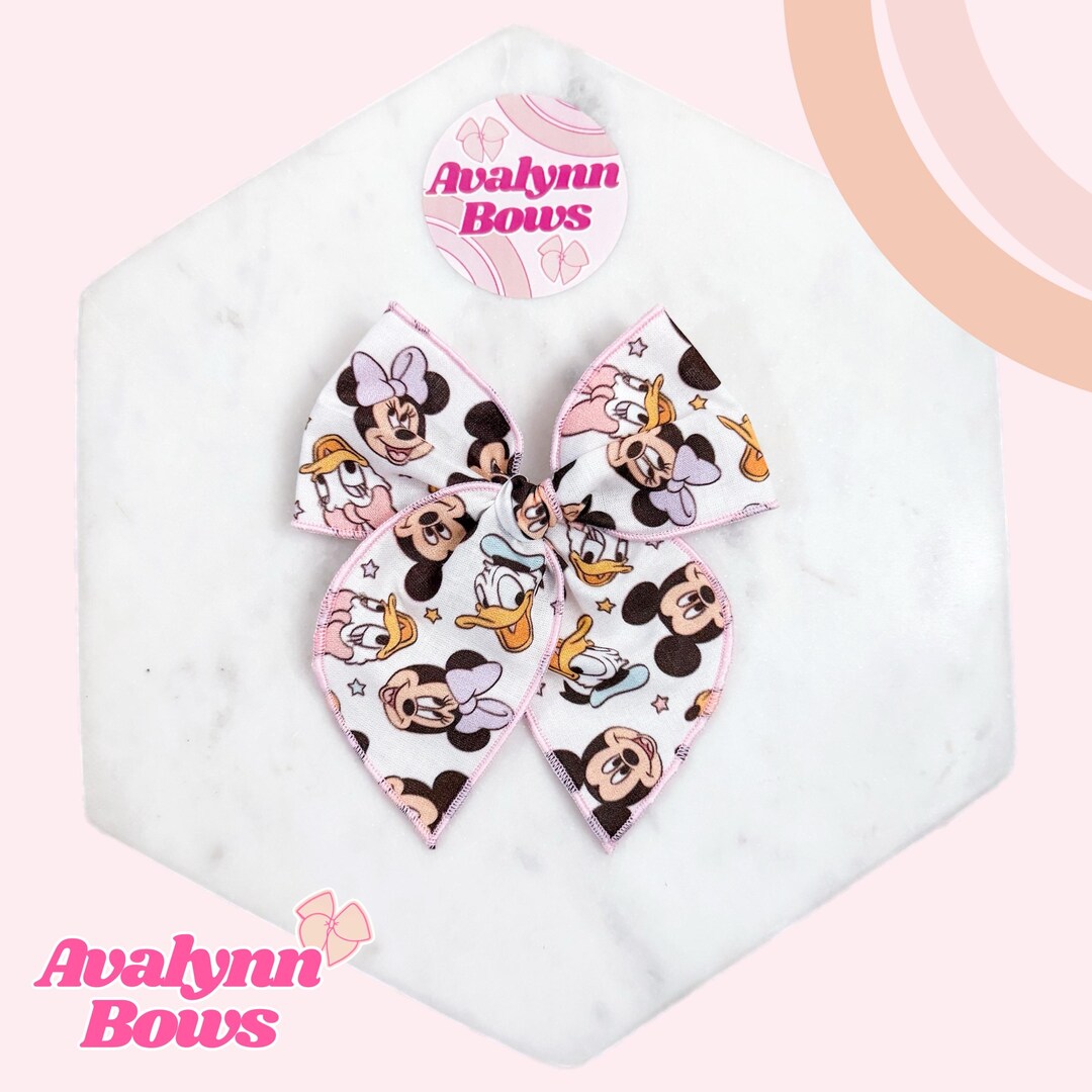 Mickey Minne Mouse Hair Bow, Disney Bow, Disney Parks Bow, Princess Bow ...