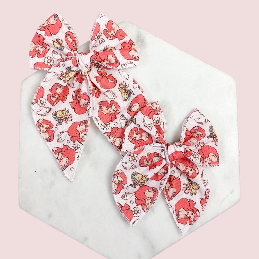 Little Mermaid Hair Bow, Ariel Princess, Disney Bow, Disney Parks Bow ...