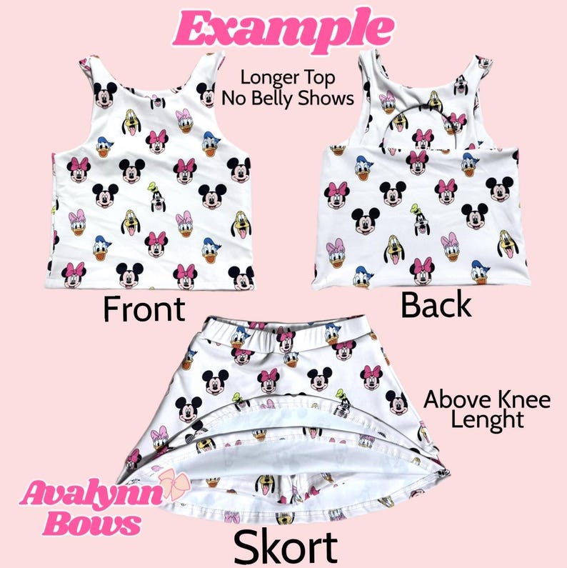 Mickey Minnie Mouse Women/kids Activewear Set, Disney Dress, Athletic ...
